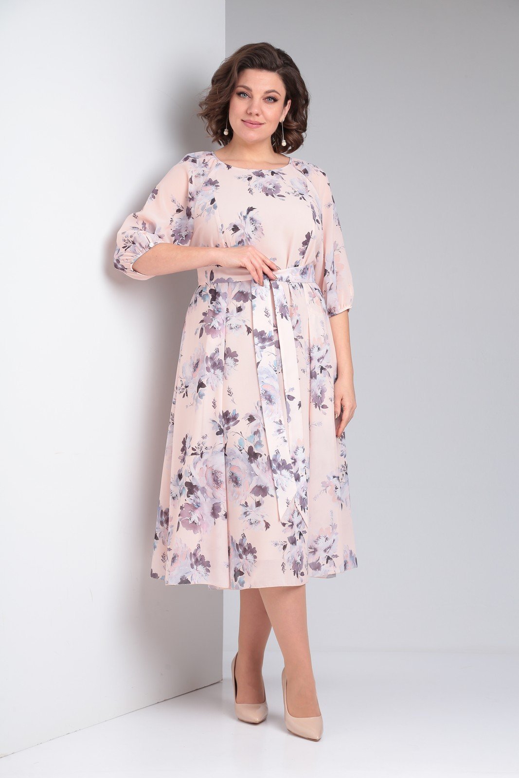 Платье 1-031 цветы POCHERK купить в интернет магазине Велесмода